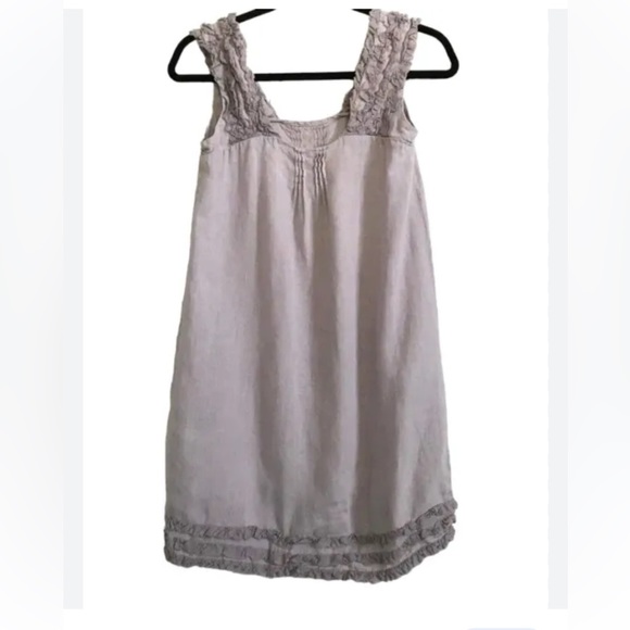 Zara | Dresses | Zara Lavendar Linen Ruffle Dress | Poshmark